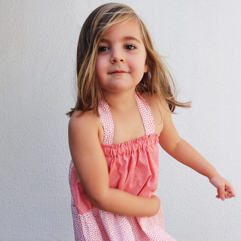 SAYA Dress in Peachy Dot - MENAI